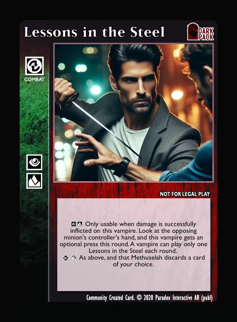 Lessons In The Steel - Custom Card - Black Chantry Productions | VTES ...