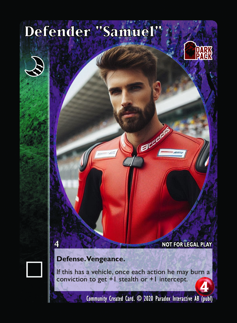 Defender "samuel" - Custom Card - Black Chantry Productions | VTES ...