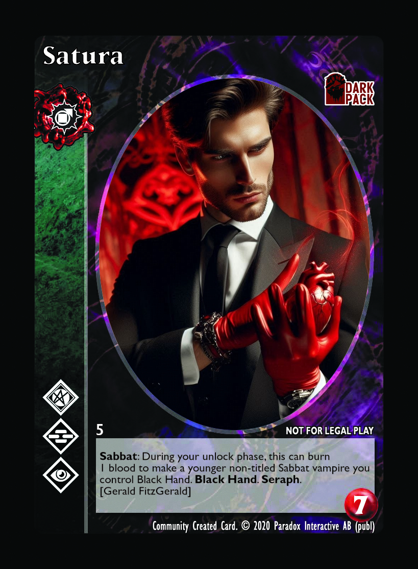 Satura - Custom Card - Black Chantry Productions | VTES Community Cards ...