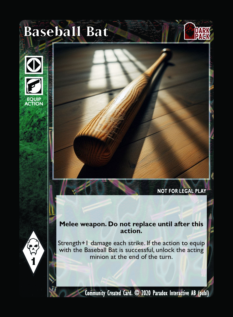 Baseball Bat - Custom Card - Black Chantry Productions | VTES Community ...