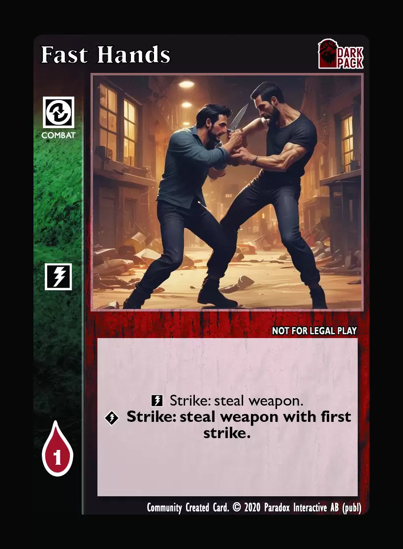 Fast Hands - Custom Card - Black Chantry Productions | VTES Community ...