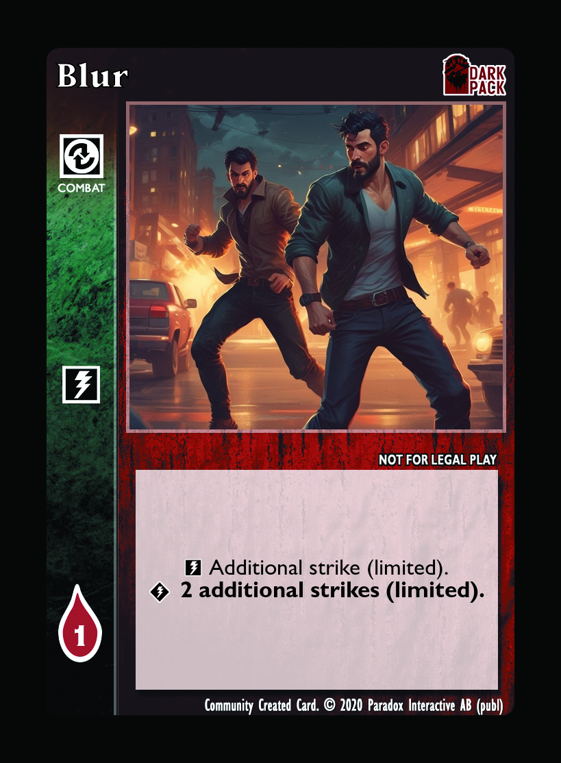 Blur - Custom Card - Black Chantry Productions | VTES Community Cards ...
