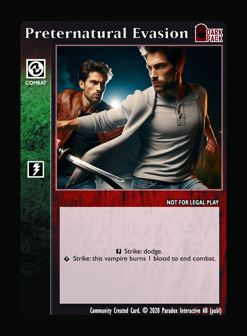 Preternatural Evasion - Custom Card - Black Chantry Productions | VTES ...
