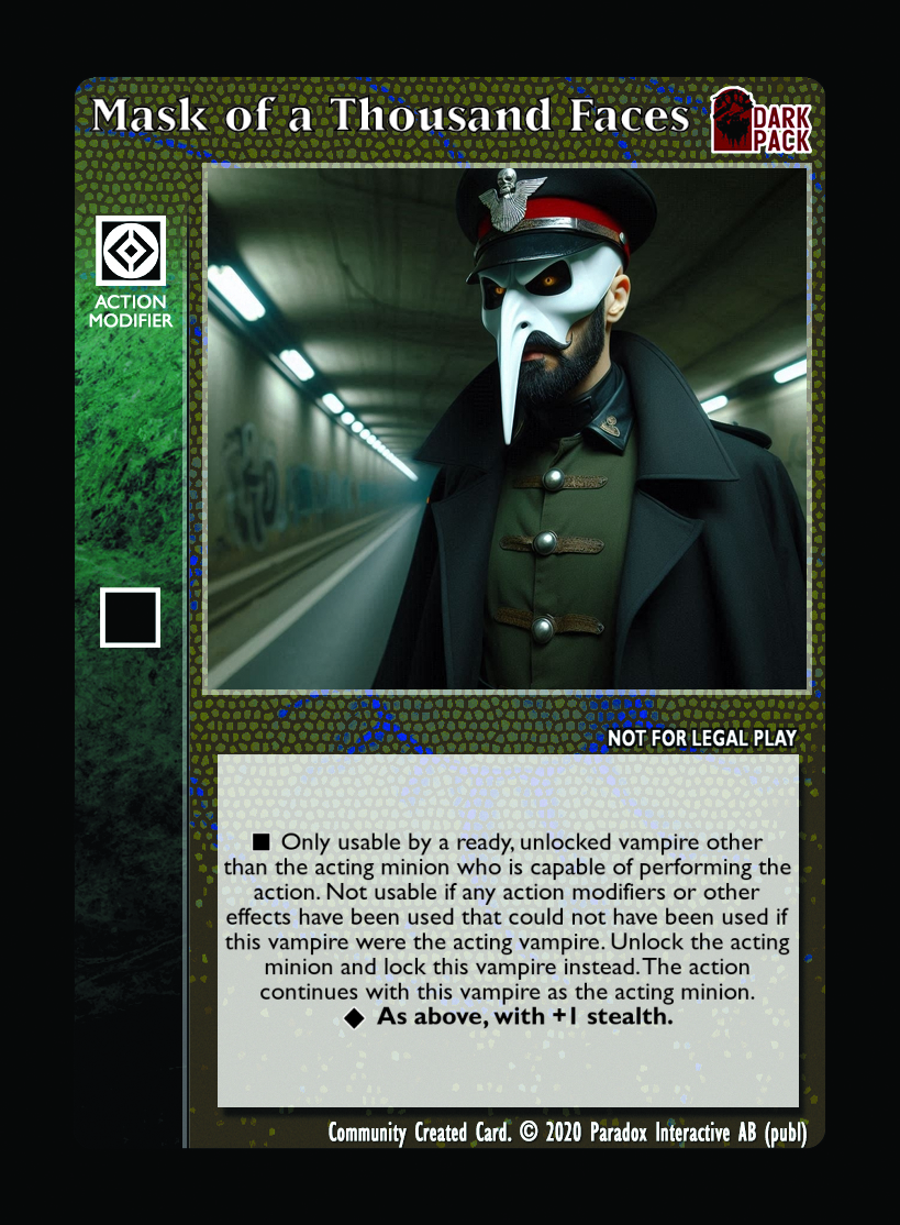 Mask Of A Thousand Faces - Custom Card - Black Chantry Productions ...