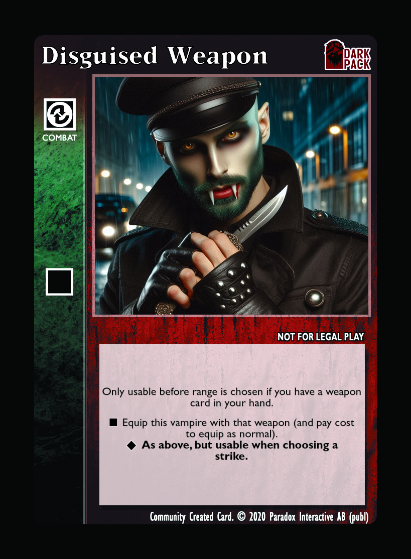 Disguised Weapon - Custom Card - Black Chantry Productions | VTES ...
