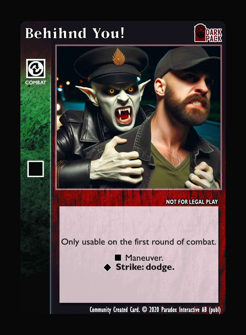 Behihnd You! - Custom Card - Black Chantry Productions | VTES Community ...