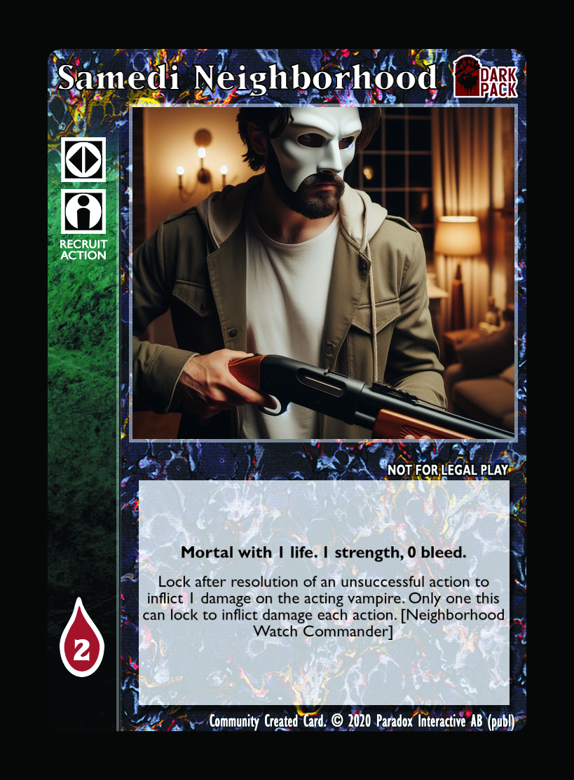 Samedi Neighborhood - Custom Card - Black Chantry Productions | VTES ...