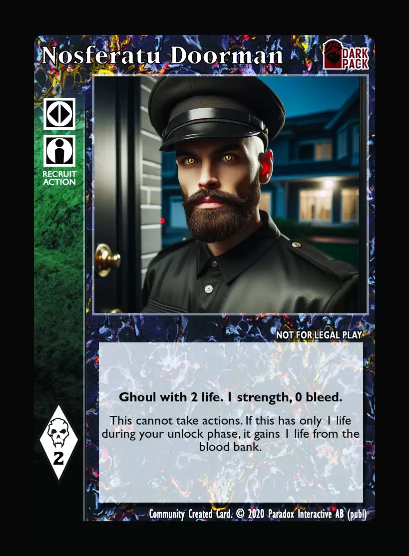 Nosferatu Doorman - Custom Card - Black Chantry Productions | VTES ...