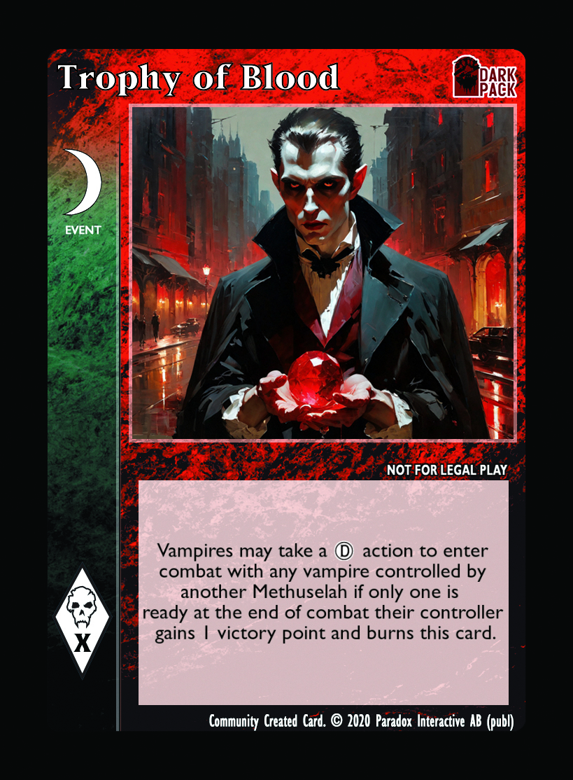 Trophy Of Blood - Custom Card - Black Chantry Productions | VTES ...