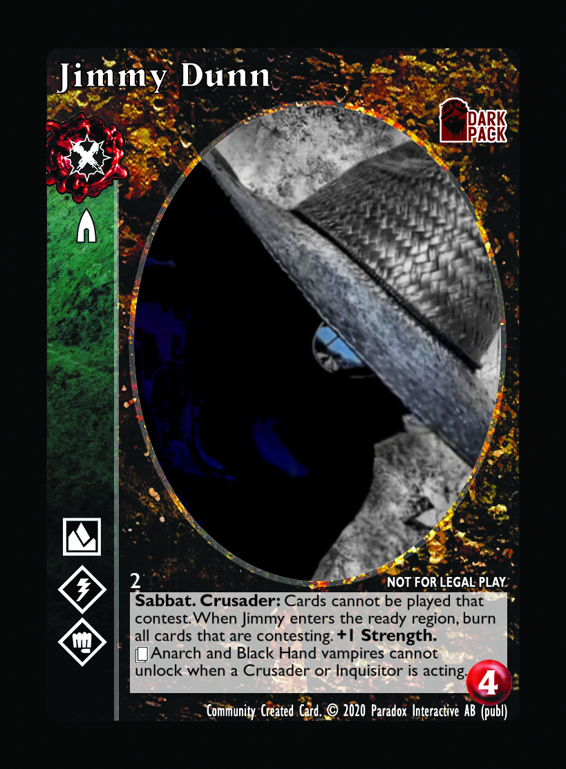 Jimmy Dunn - Custom Card - Black Chantry Productions | VTES Community ...