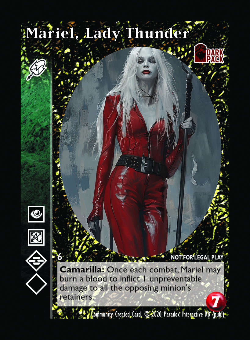 Mariel, Lady Thunder - Custom Card - Black Chantry Productions | VTES ...