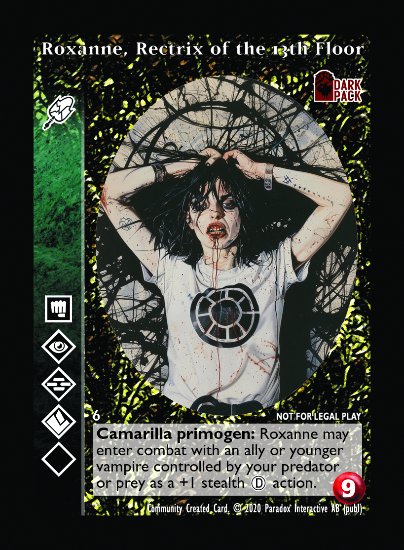 Roxanne, Rectrix Of The 13th Floor - Custom Card - Black Chantry ...