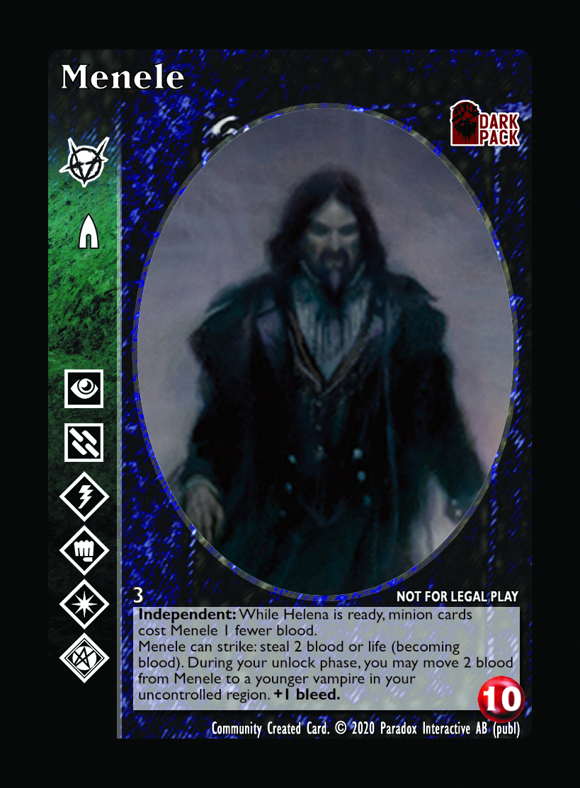 Menele - Custom Card - Black Chantry Productions | VTES Community Cards ...