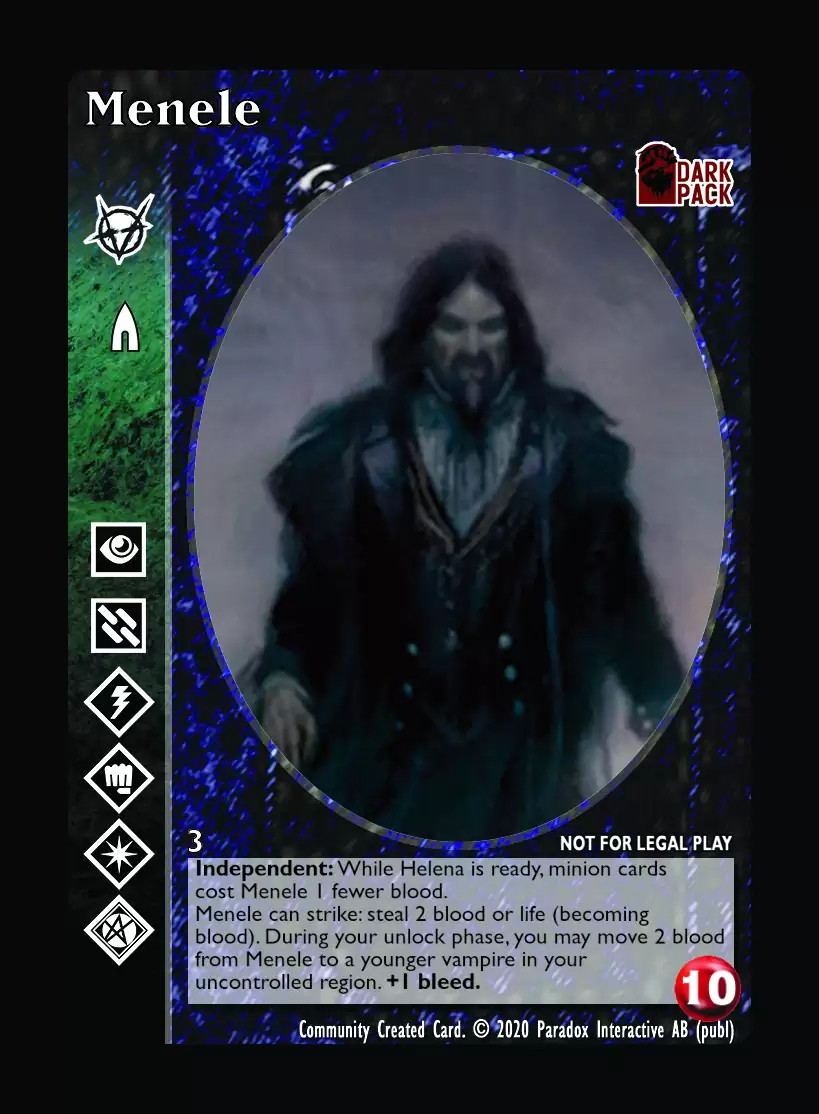 Menele - Custom Card - Black Chantry Productions | VTES Community Cards ...