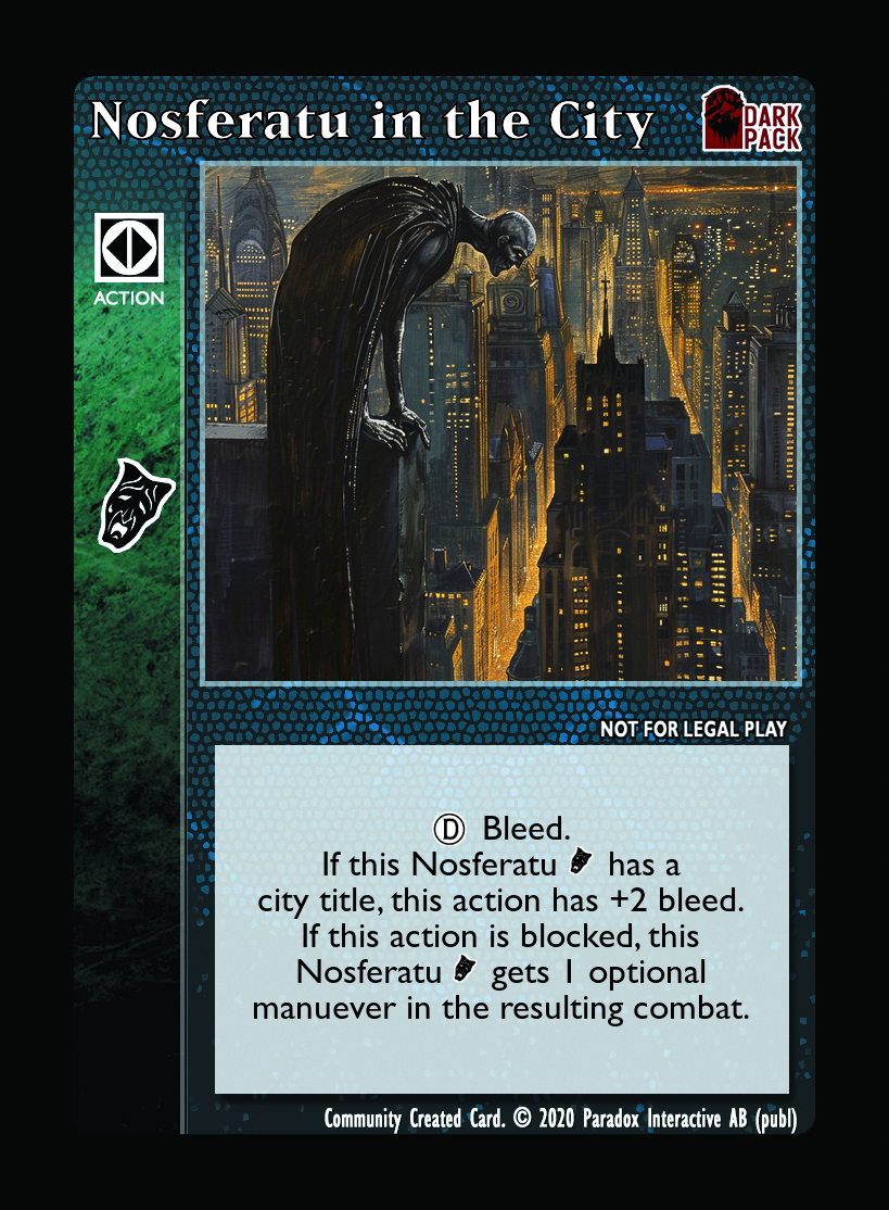 Nosferatu In The City - Custom Card - Black Chantry Productions | VTES ...
