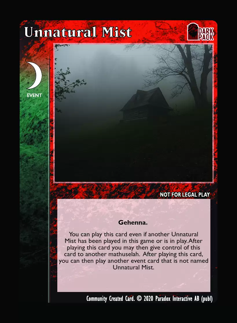 Unnatural Mist - Custom Card - Black Chantry Productions | VTES ...