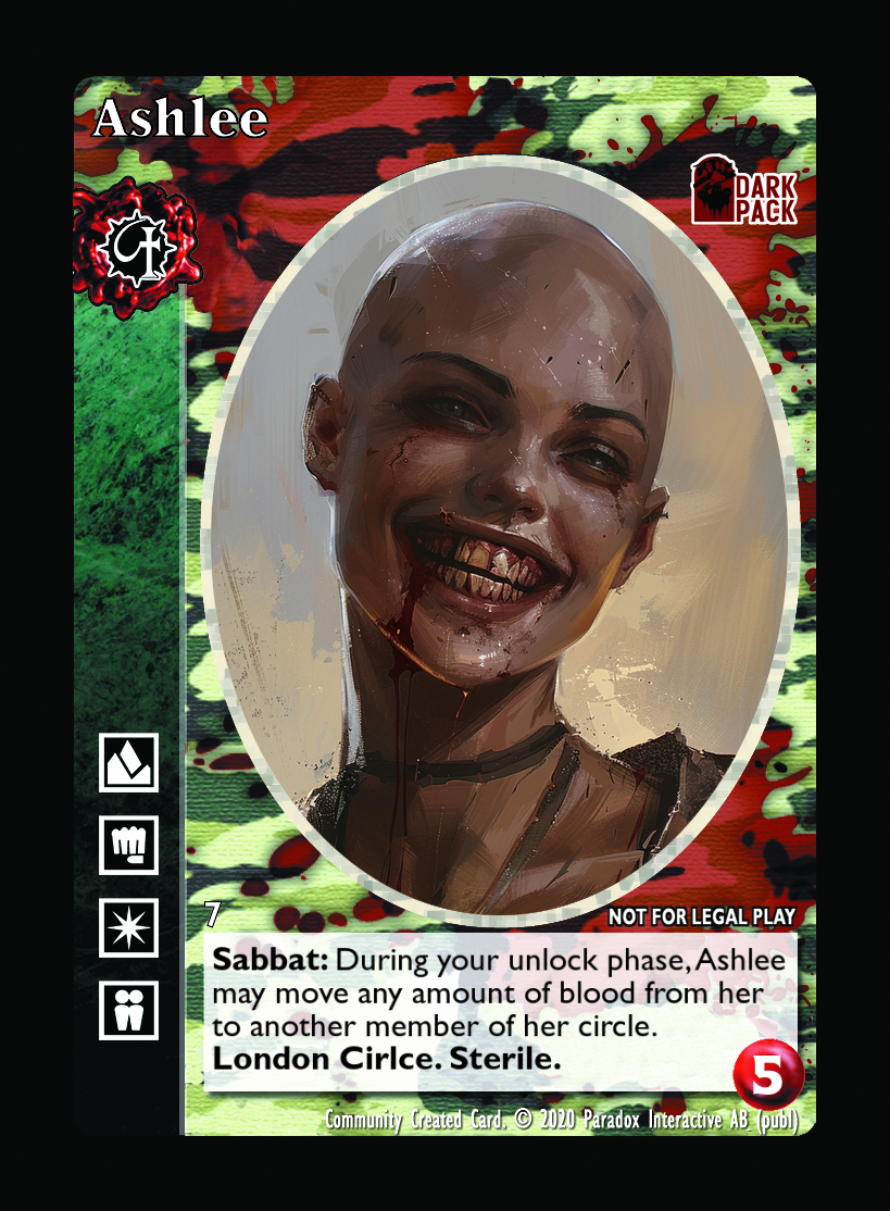 Ashlee - Custom Card - Black Chantry Productions | VTES Community Cards ...