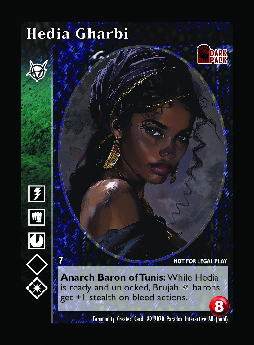 Hedia Gharbi - Custom Card - Black Chantry Productions | VTES Community ...