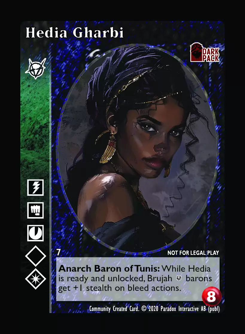 Hedia Gharbi - Custom Card - Black Chantry Productions | VTES Community ...