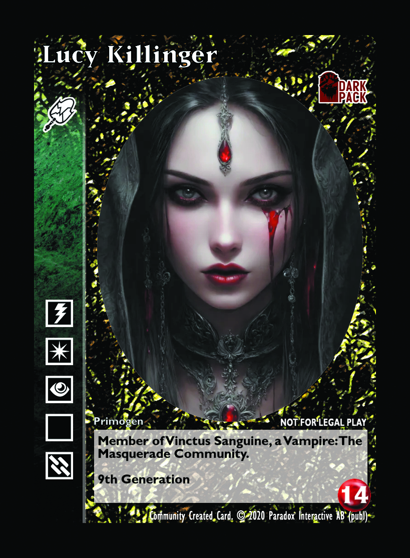 Lucy Killinger - Custom Card - Black Chantry Productions | VTES ...