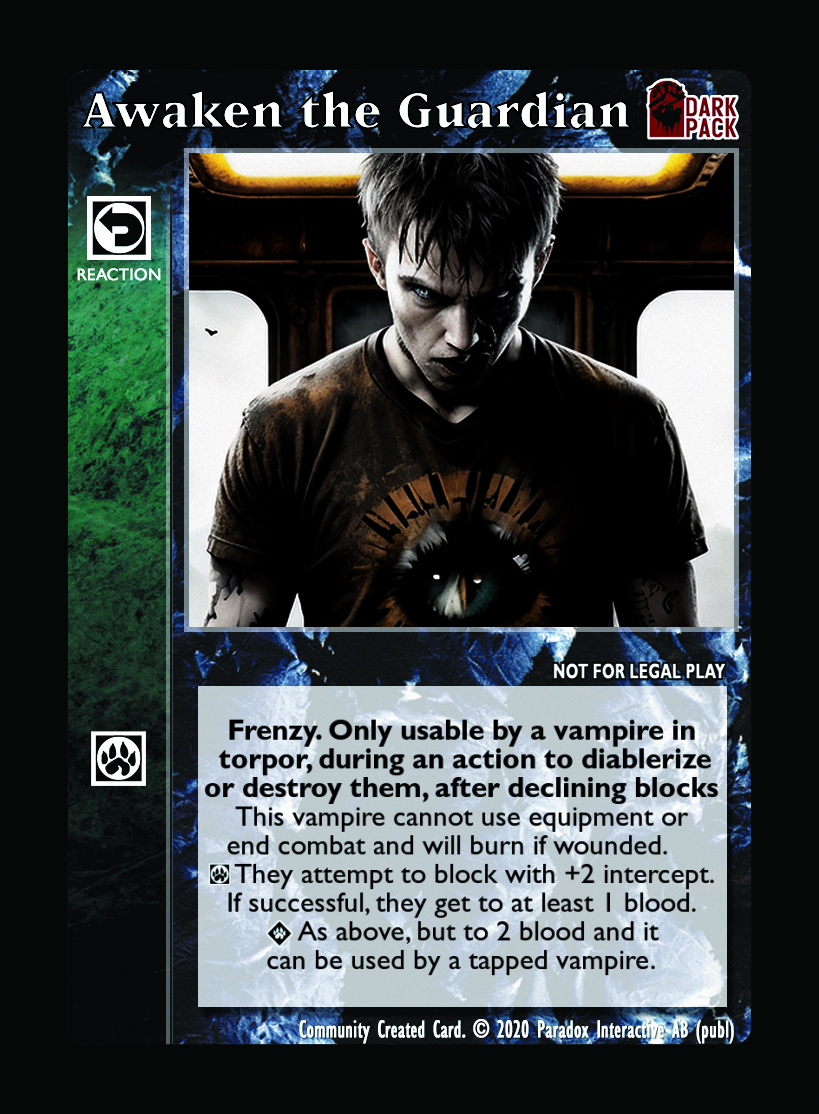 Awaken The Guardian - Custom Card - Black Chantry Productions | VTES ...