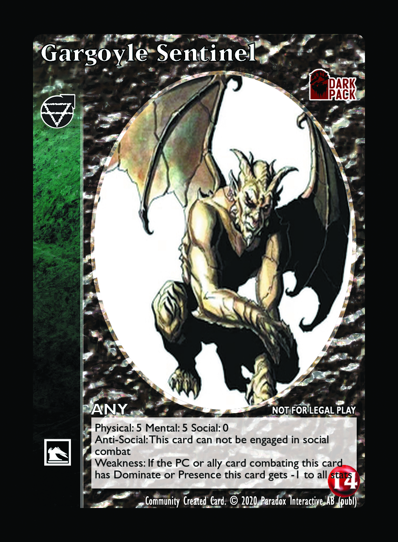 Gargoyle Sentinel - Custom Card - Black Chantry Productions | VTES ...