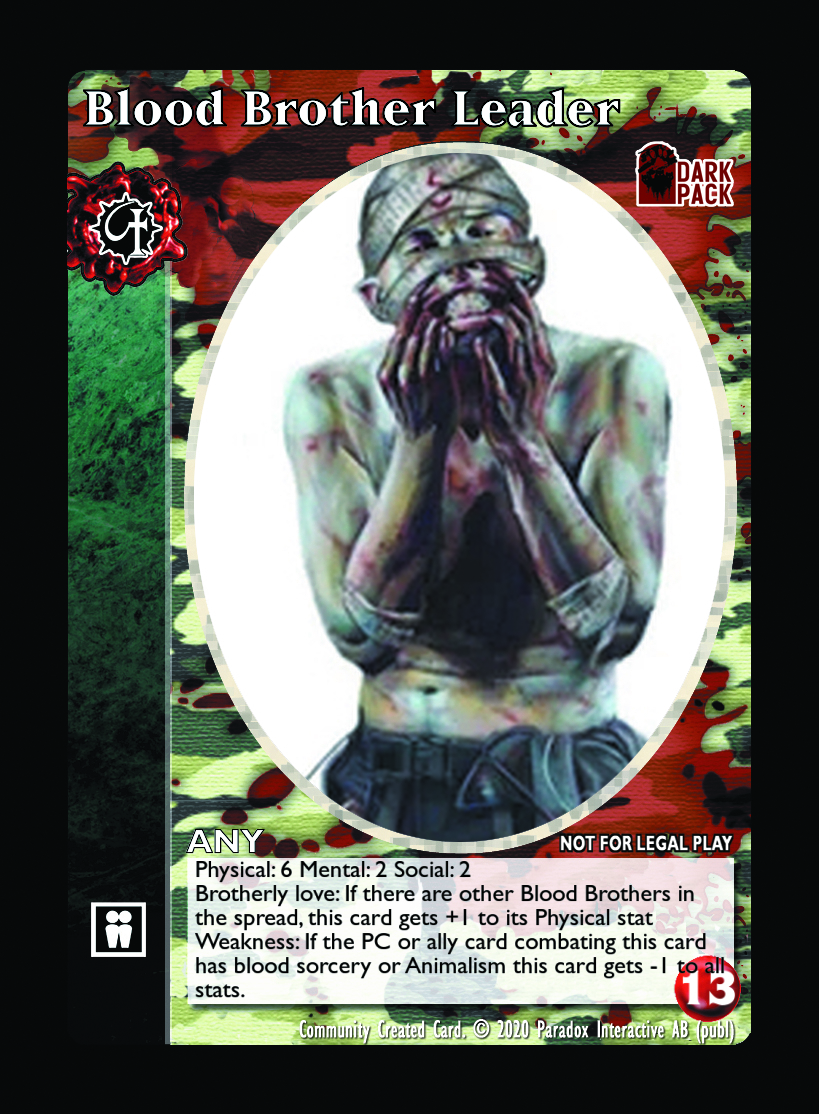 Blood Brother Leader - Custom Card - Black Chantry Productions | VTES ...