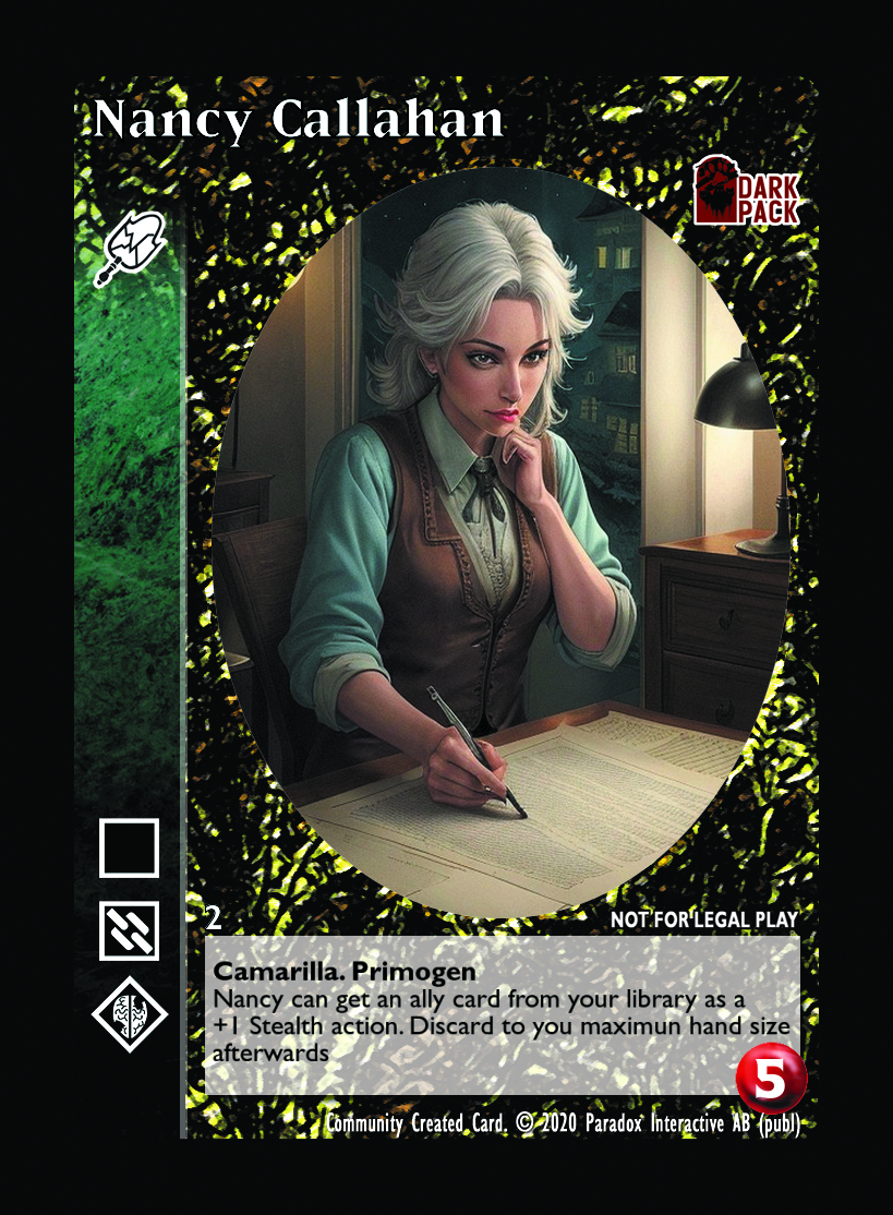 Nancy Callahan - Custom Card - Black Chantry Productions | VTES ...