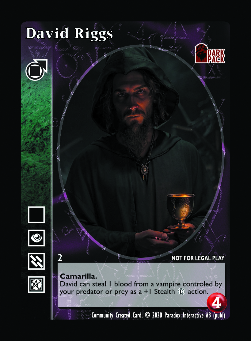 David Riggs - Custom Card - Black Chantry Productions | VTES Community ...