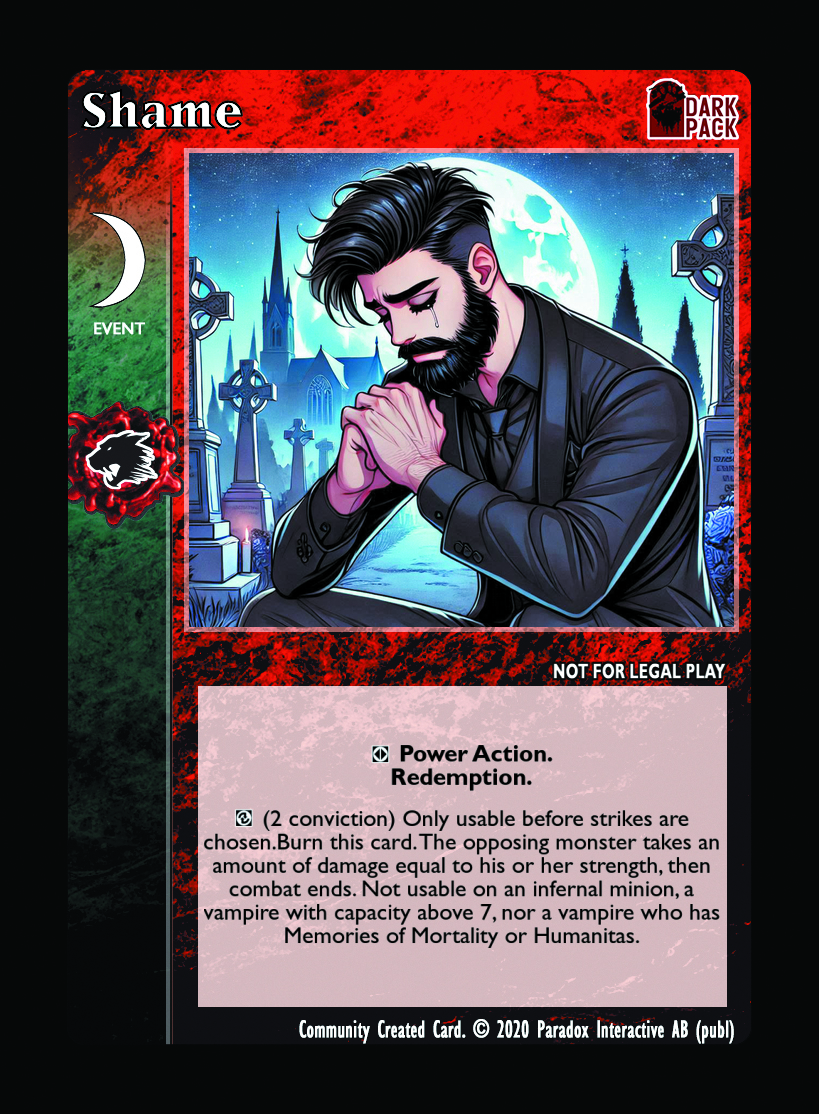 Shame - Custom Card - Black Chantry Productions | VTES Community Cards ...