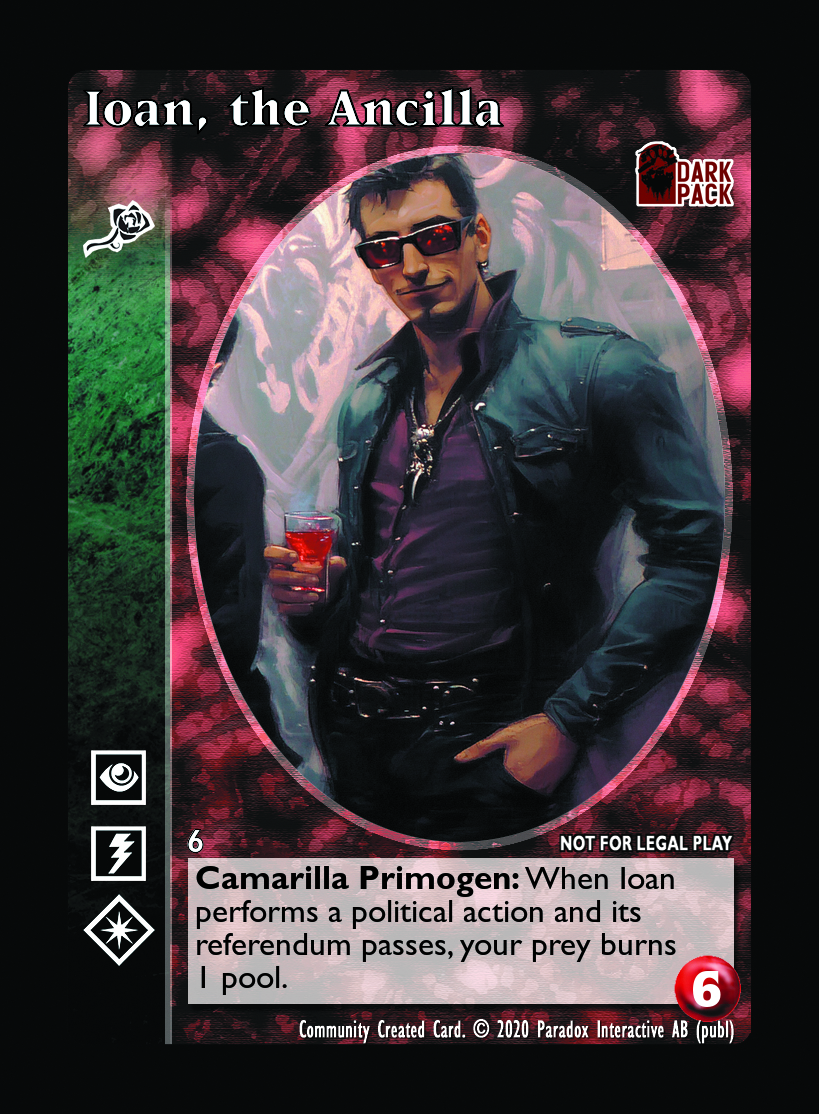 Ioan, The Ancilla - Custom Card - Black Chantry Productions | VTES ...