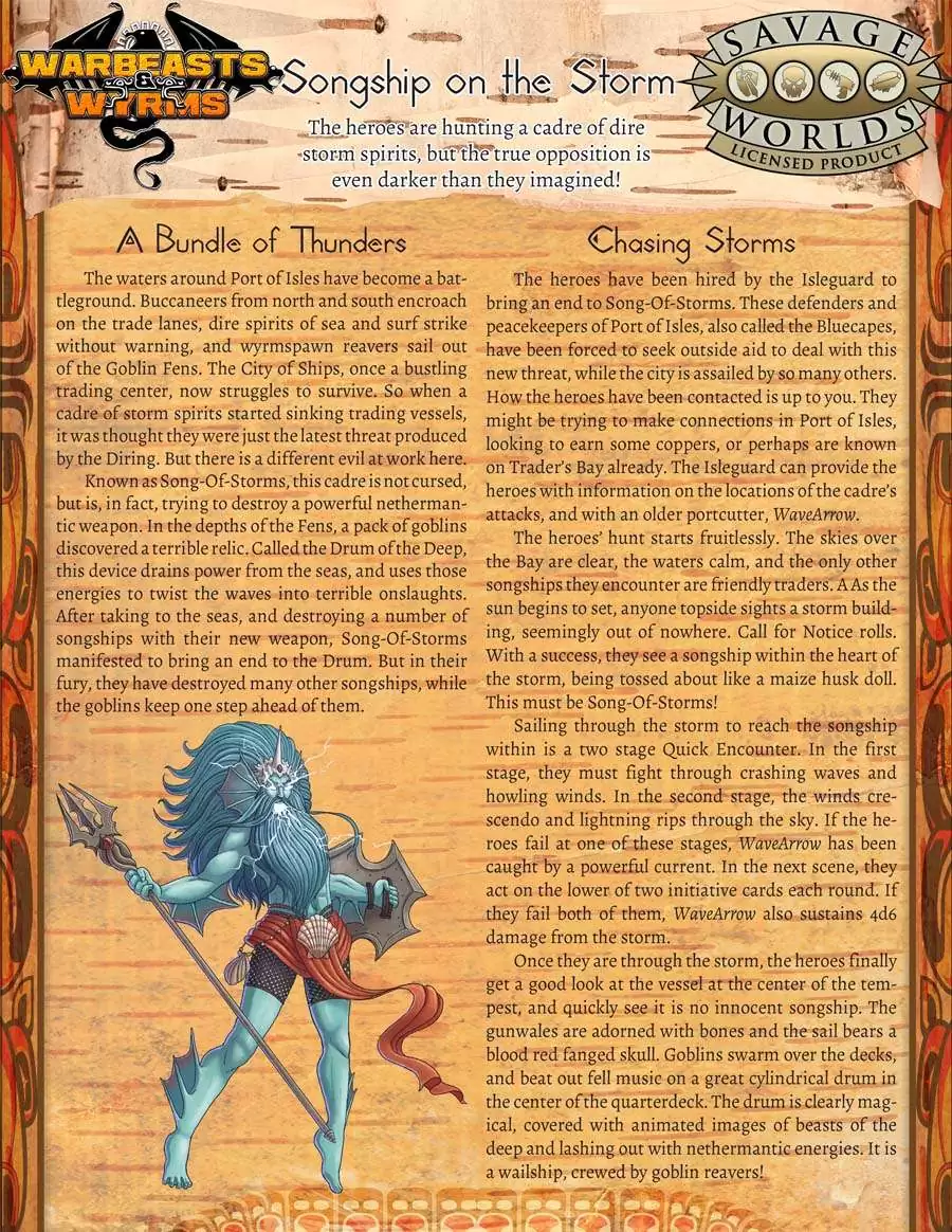 Warbeasts & Wyrms - One Sheet - Songship on the Storm - Triphammer ...