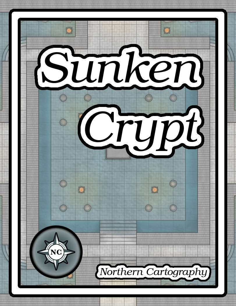 Sunken Crypt - Northern Cartography | Square Grid Maps | Pay-What-You ...
