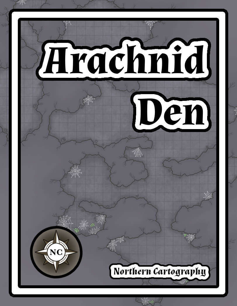 Arachnid Den - Northern Cartography | Square Grid Maps | Pay-What-You ...