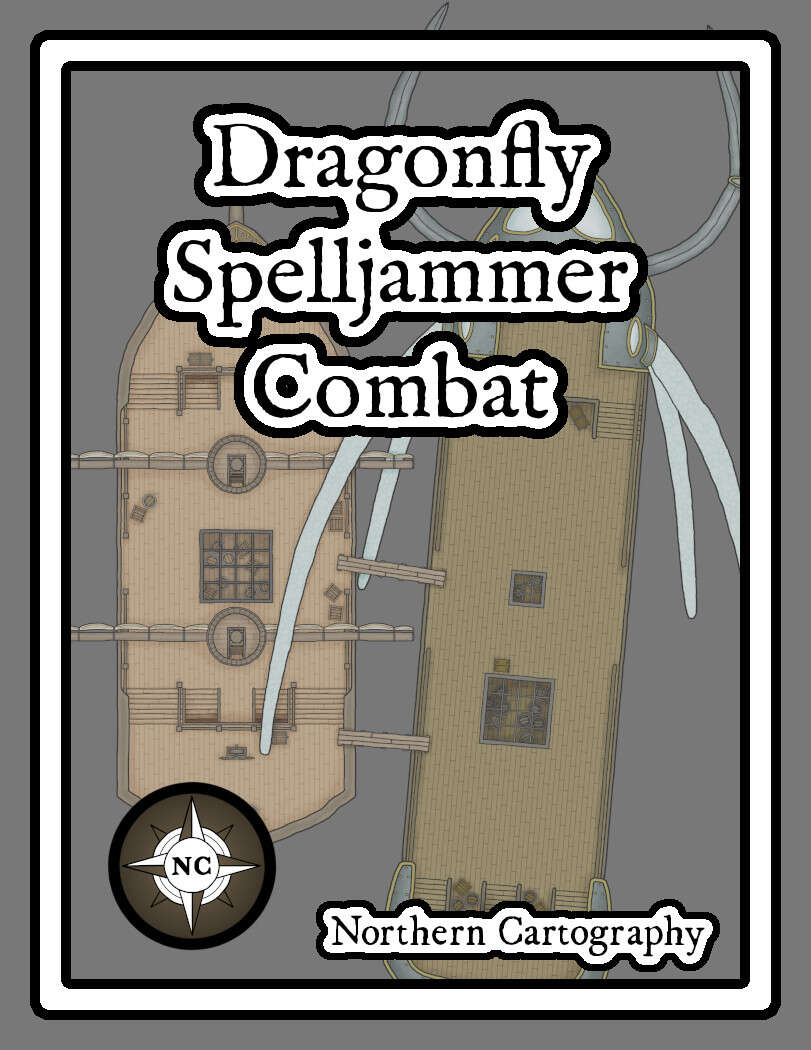 Dragonfly Spelljammer Combat - Northern Cartography | Square Grid Maps ...