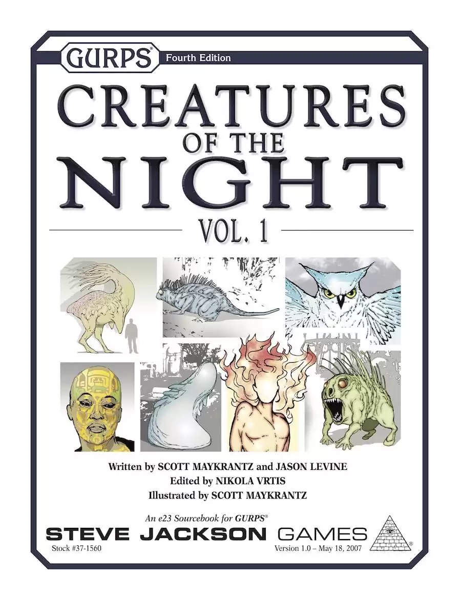 GURPS Creatures of the Night, Vol. 1 - Steve Jackson Games | GURPS ...