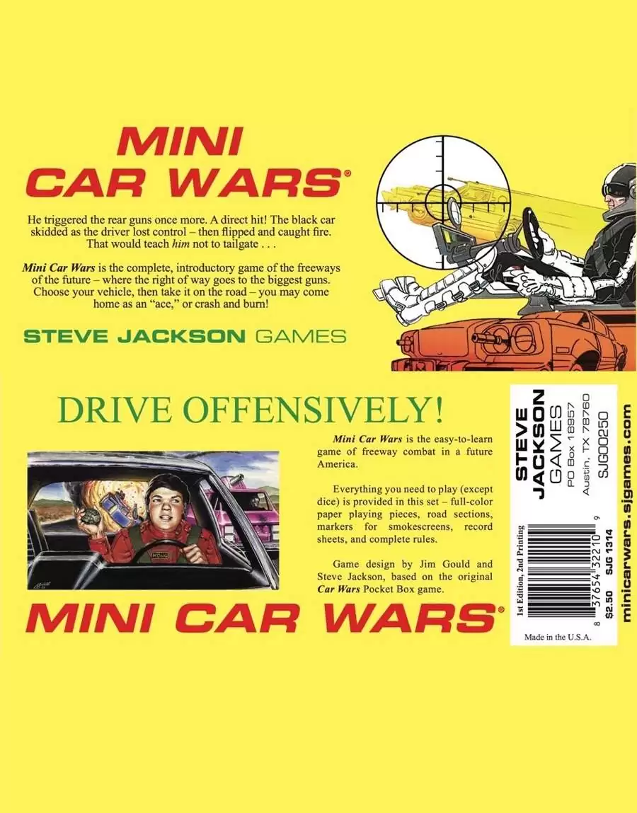 Mini Car Wars - Steve Jackson Games | Car Wars | DriveThruRPG
