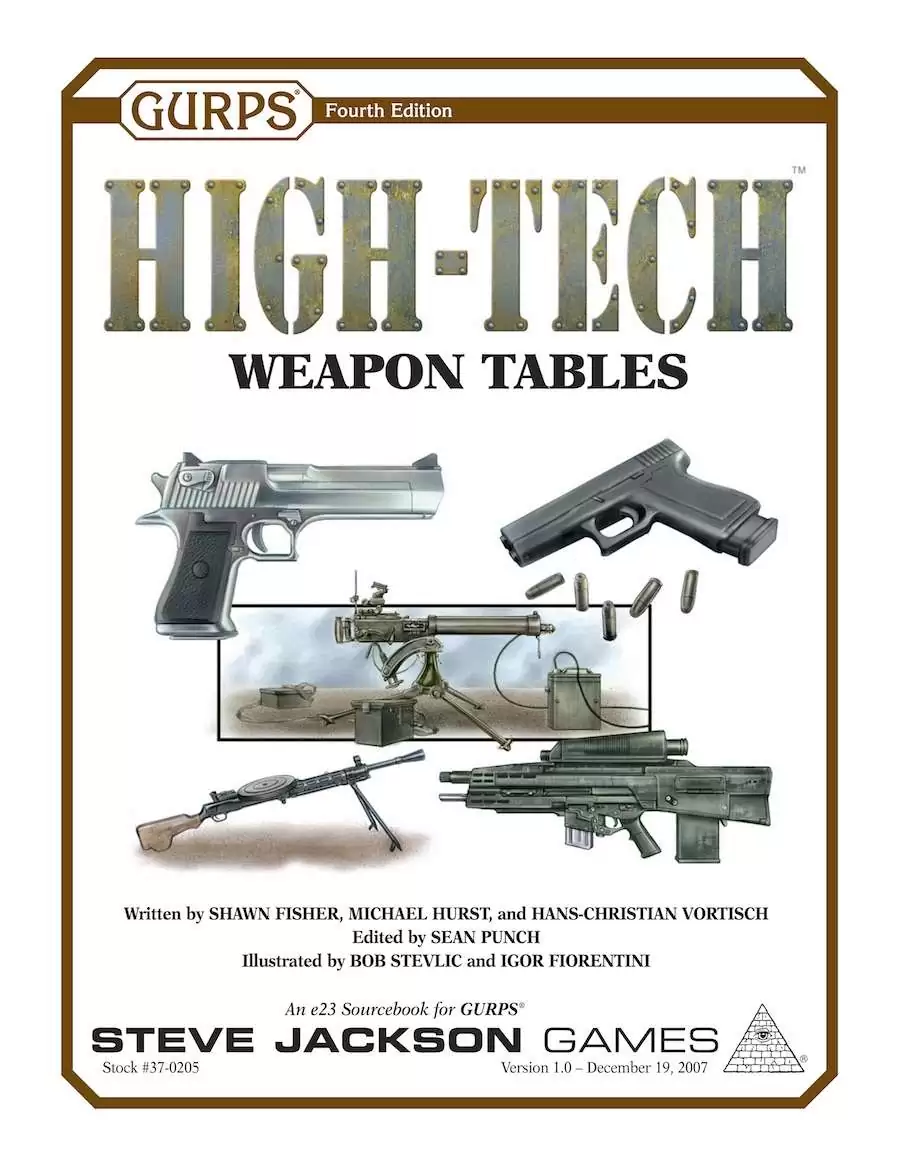 GURPS High-Tech: Weapon Tables - Steve Jackson Games | GURPS Fourth ...