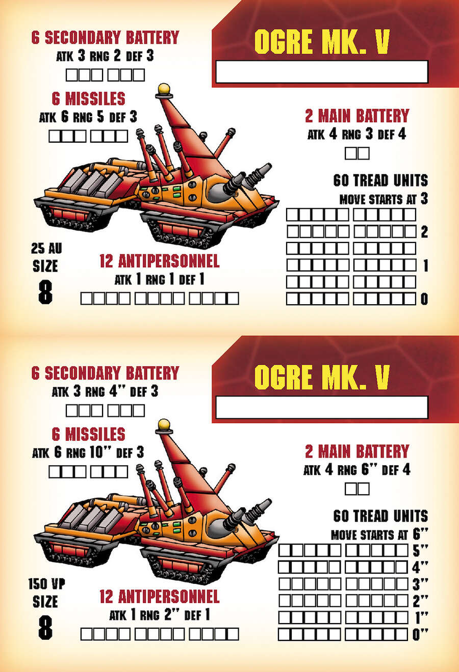Ogre Record Cards - Steve Jackson Games | DriveThruRPG