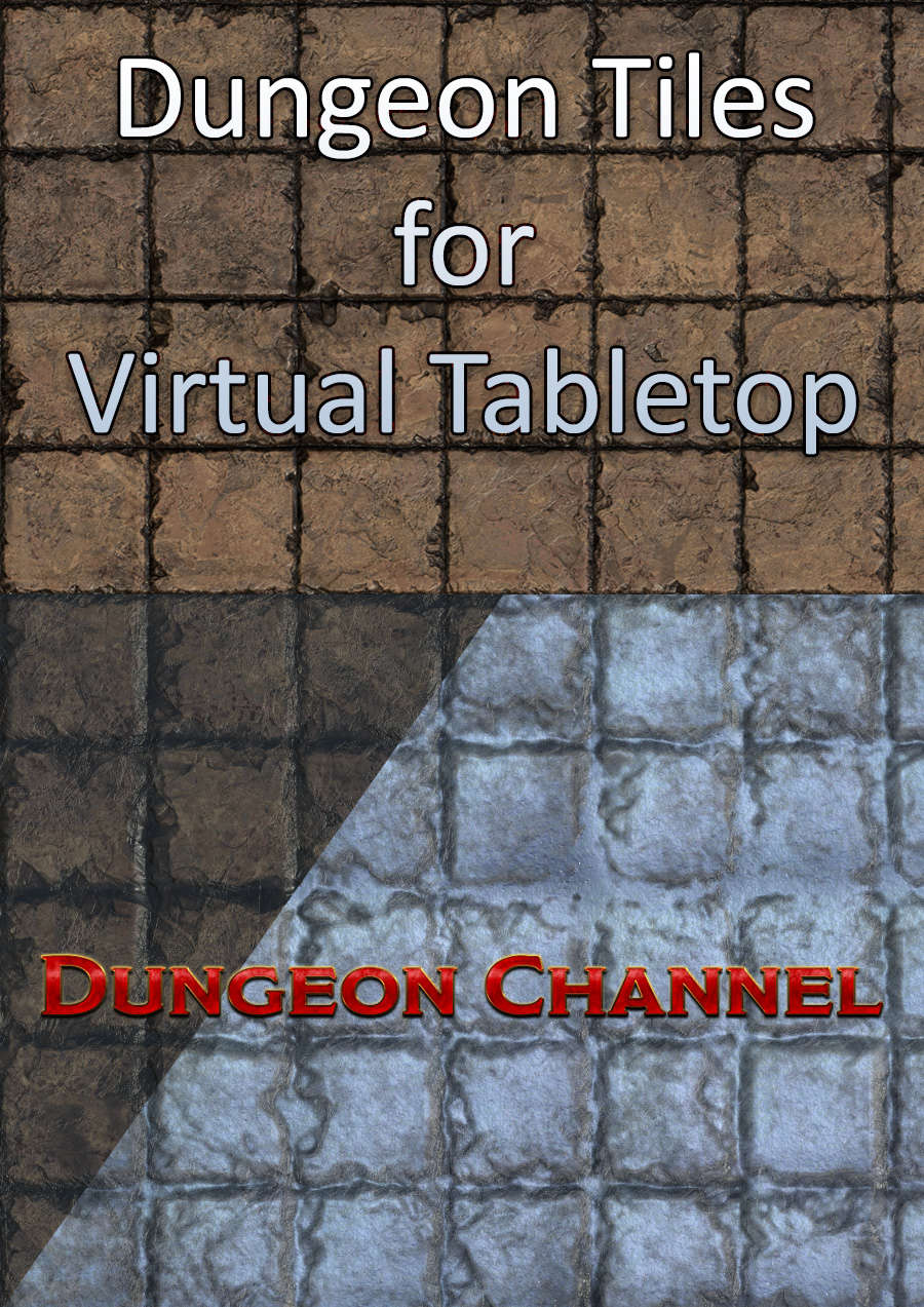 Dungeon Tiles for VTT - 24x24" - Dungeon Channel | DriveThruRPG