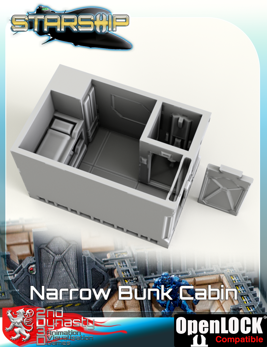 Starship Narrow Bunk Cabin - 2nd Dynasty | Starship | DriveThruRPG