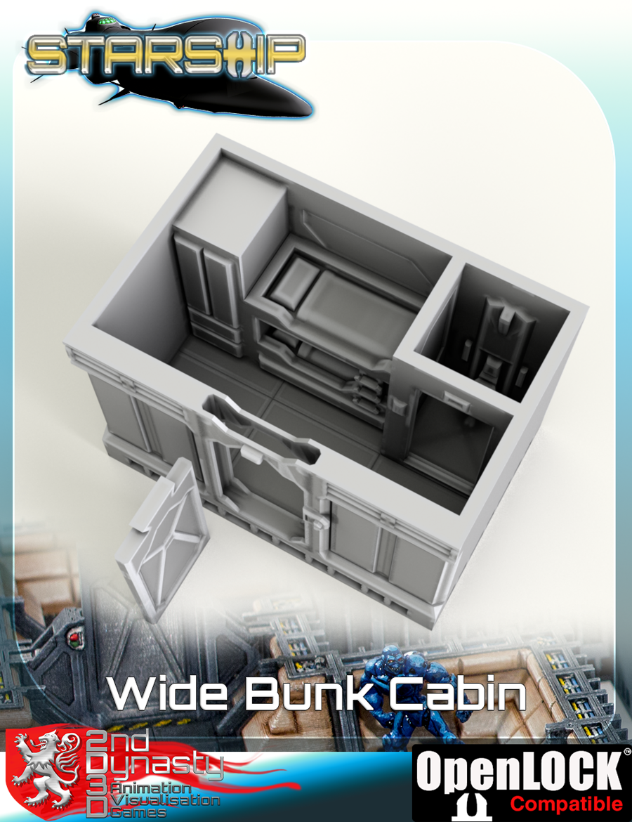 Starship Wide Bunk Cabin - 2nd Dynasty | Starship | DriveThruRPG
