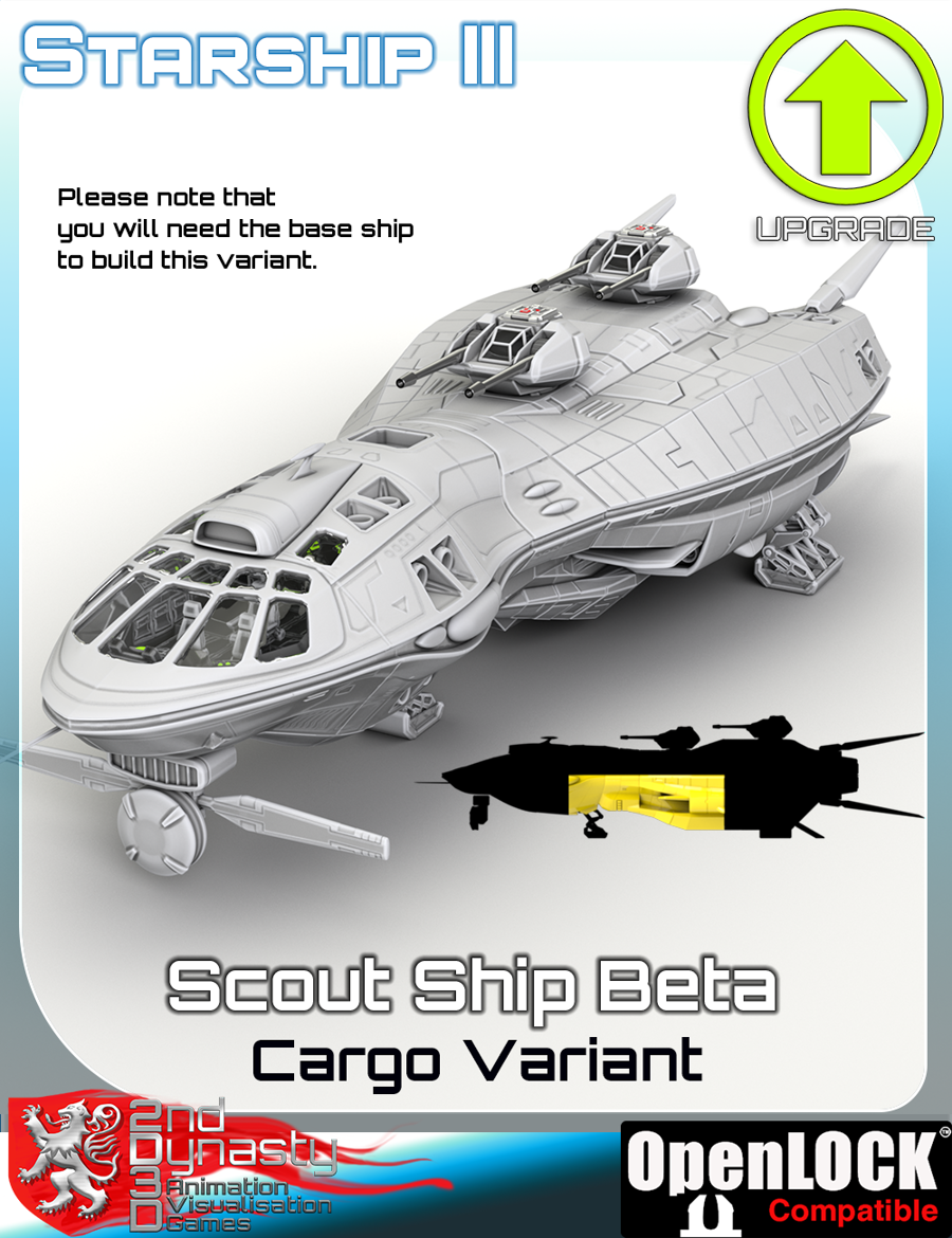 Scout Ship Beta Cargo Variant - 2nd Dynasty | Starship III | DriveThruRPG