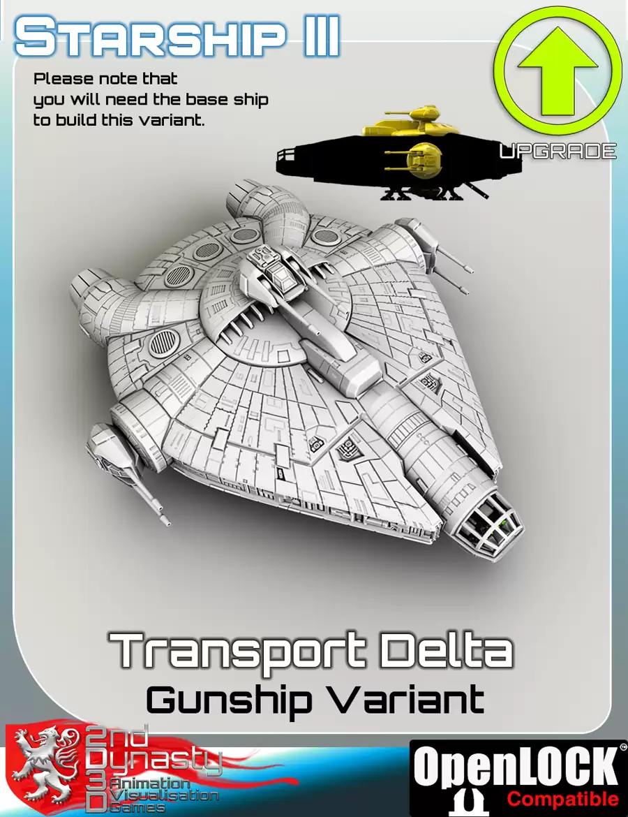 Transport Delta Gunship Variant - 2nd Dynasty | Starship III | DriveThruRPG