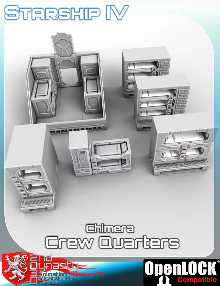 Chimera Crew Quarters - 2nd Dynasty | Starship IV | DriveThruRPG