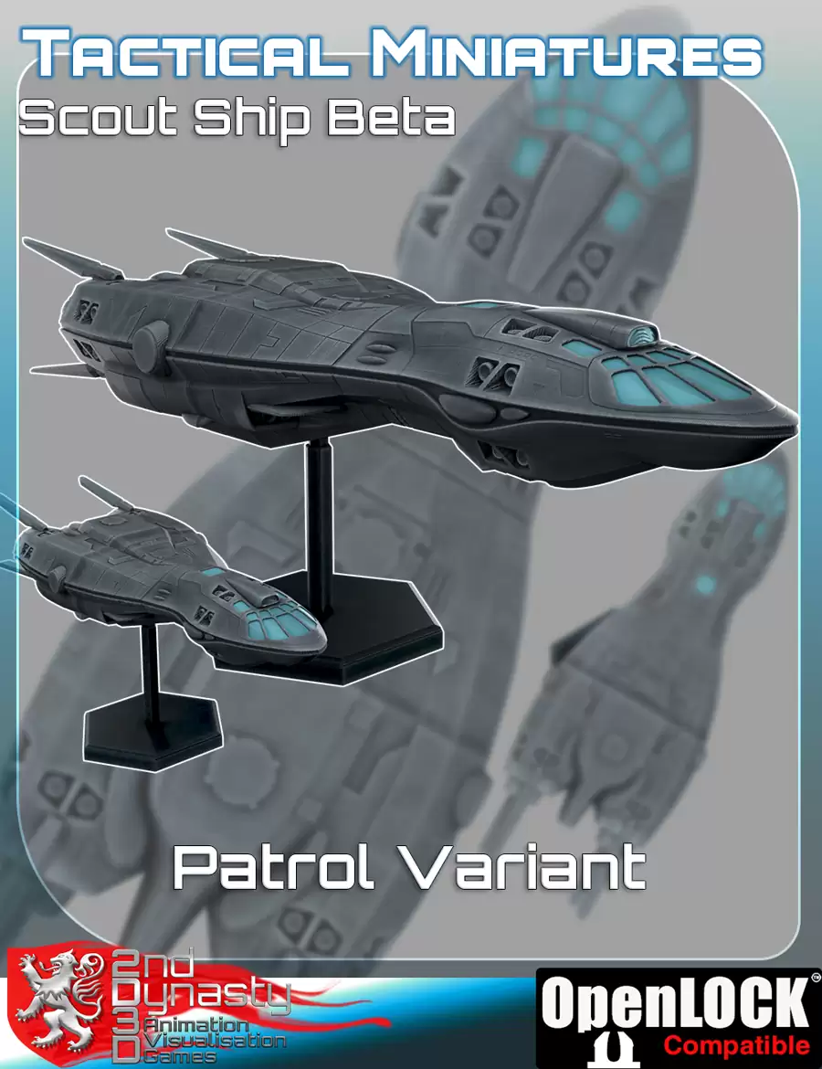 Tactical Miniatures Scout Ship Beta Patrol Variant - 2nd Dynasty ...