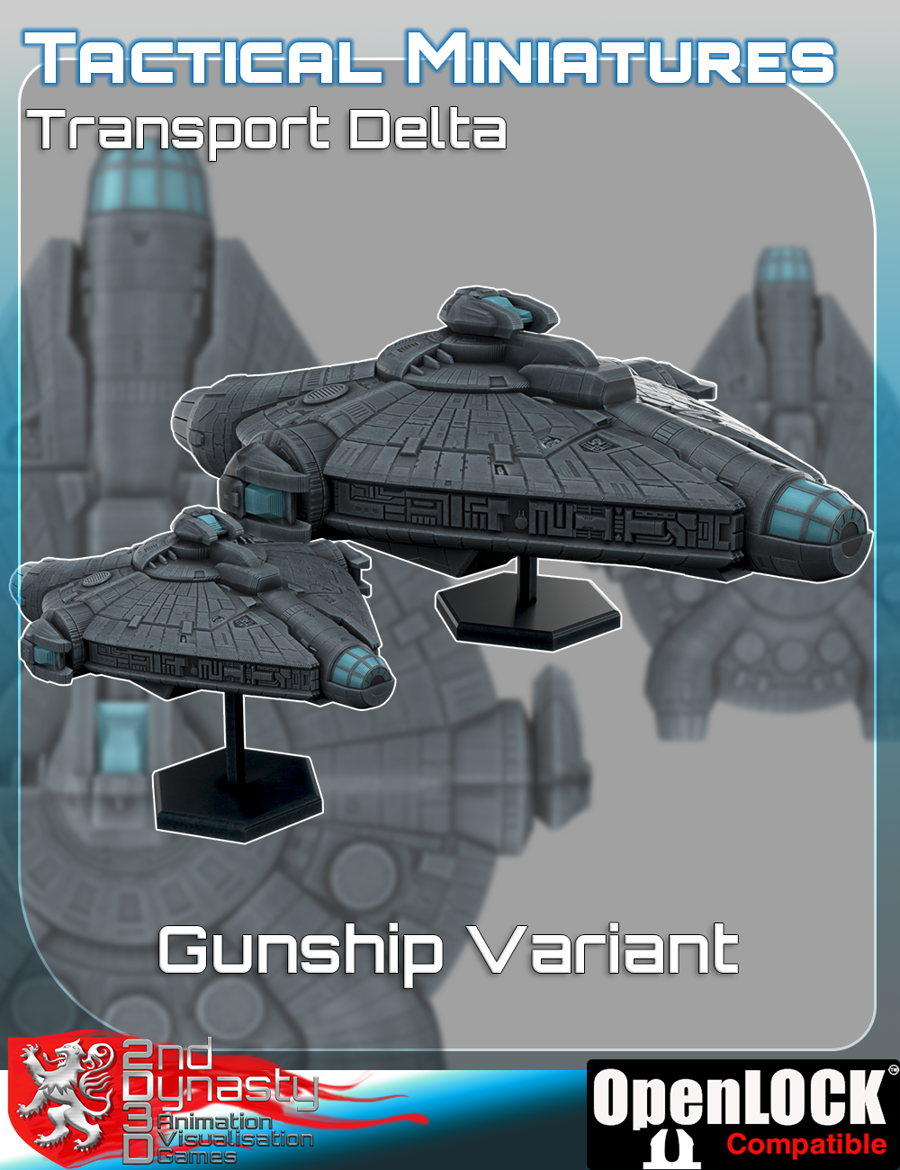 Tactical Miniatures Transport Delta Gunship Variant - 2nd Dynasty ...