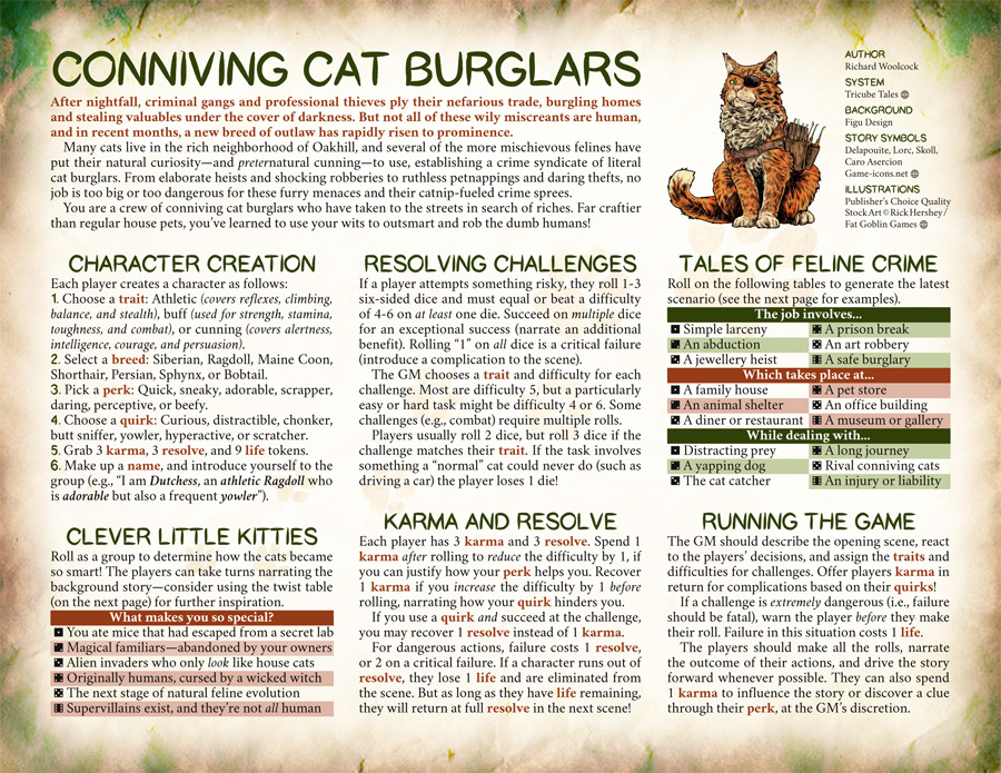 💯 Staff Pick! - 💡 I Made This! - Tricube Tales: The One-Page RPG collection | Tabletop ...