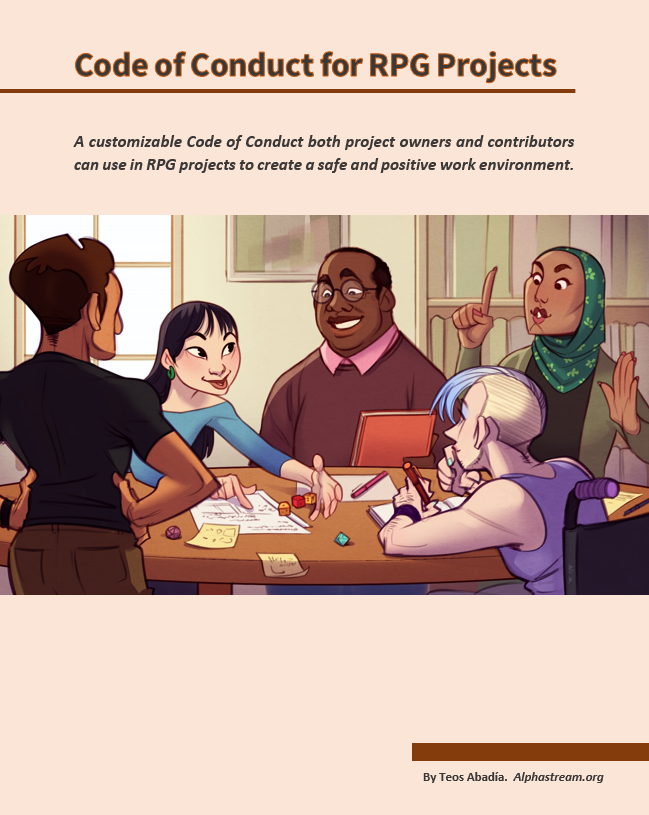 Code of Conduct for RPG Projects - Alphastream | DriveThruRPG