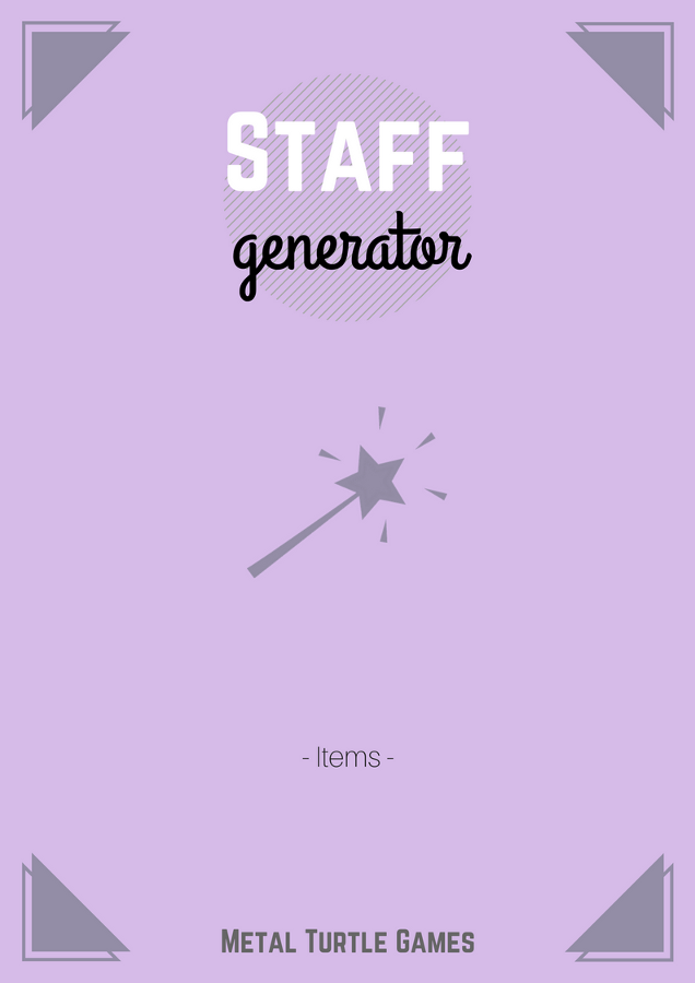 Staff Generator - Atelier Clandestin | DriveThruRPG